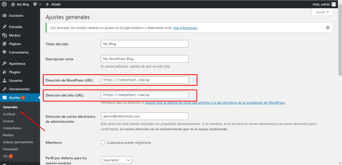 Configurar certificado SSL (HTTPS) en Wordpress - NeboxHost - Blog